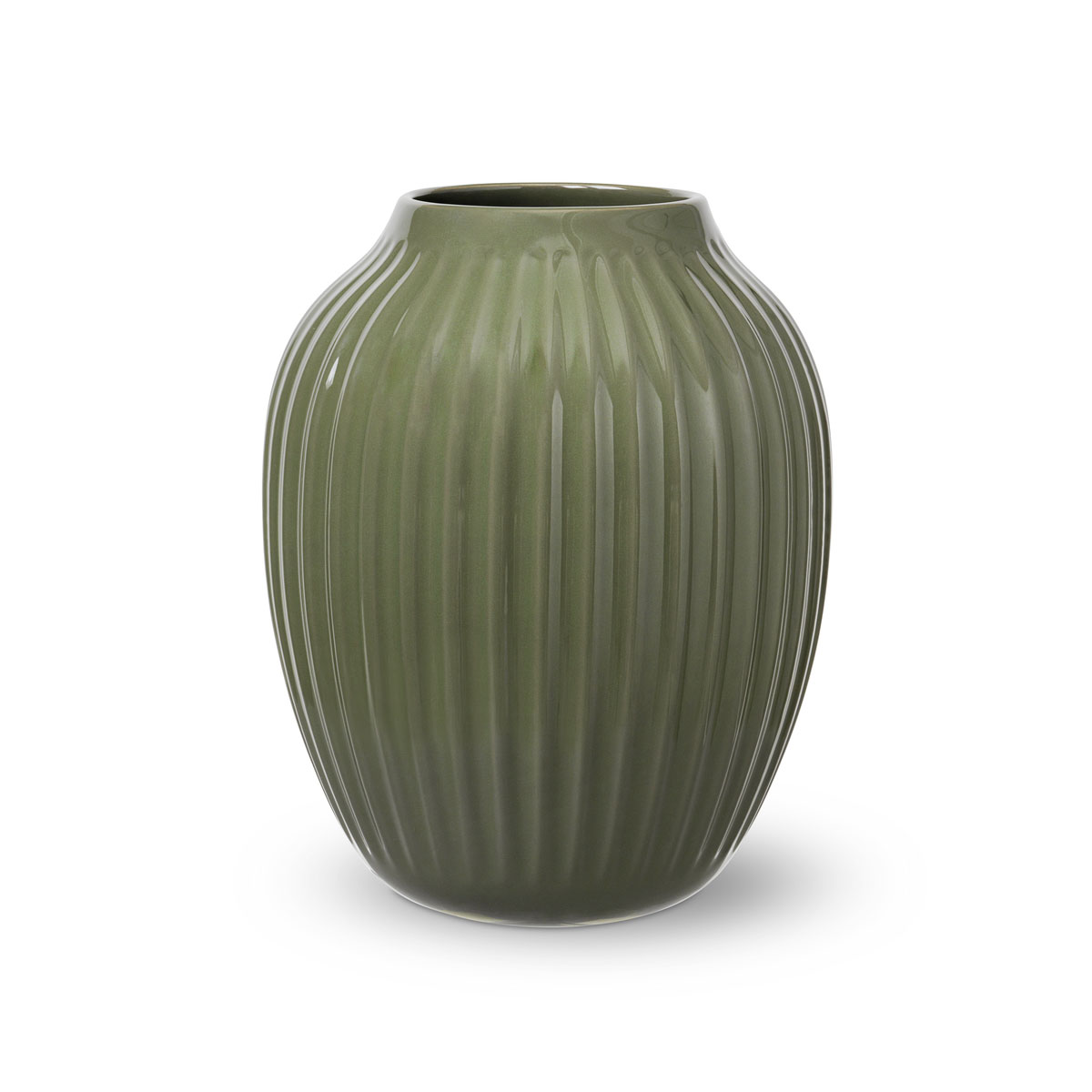 Kähler Vase Hammershøi, H25.5, dark green — Fuchs & Gretel